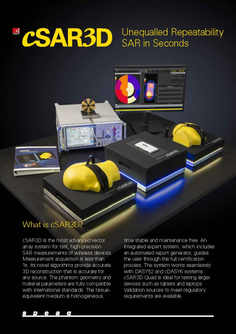 cSAR3D Flyers » SPEAG, Schmid & Partner Engineering AG